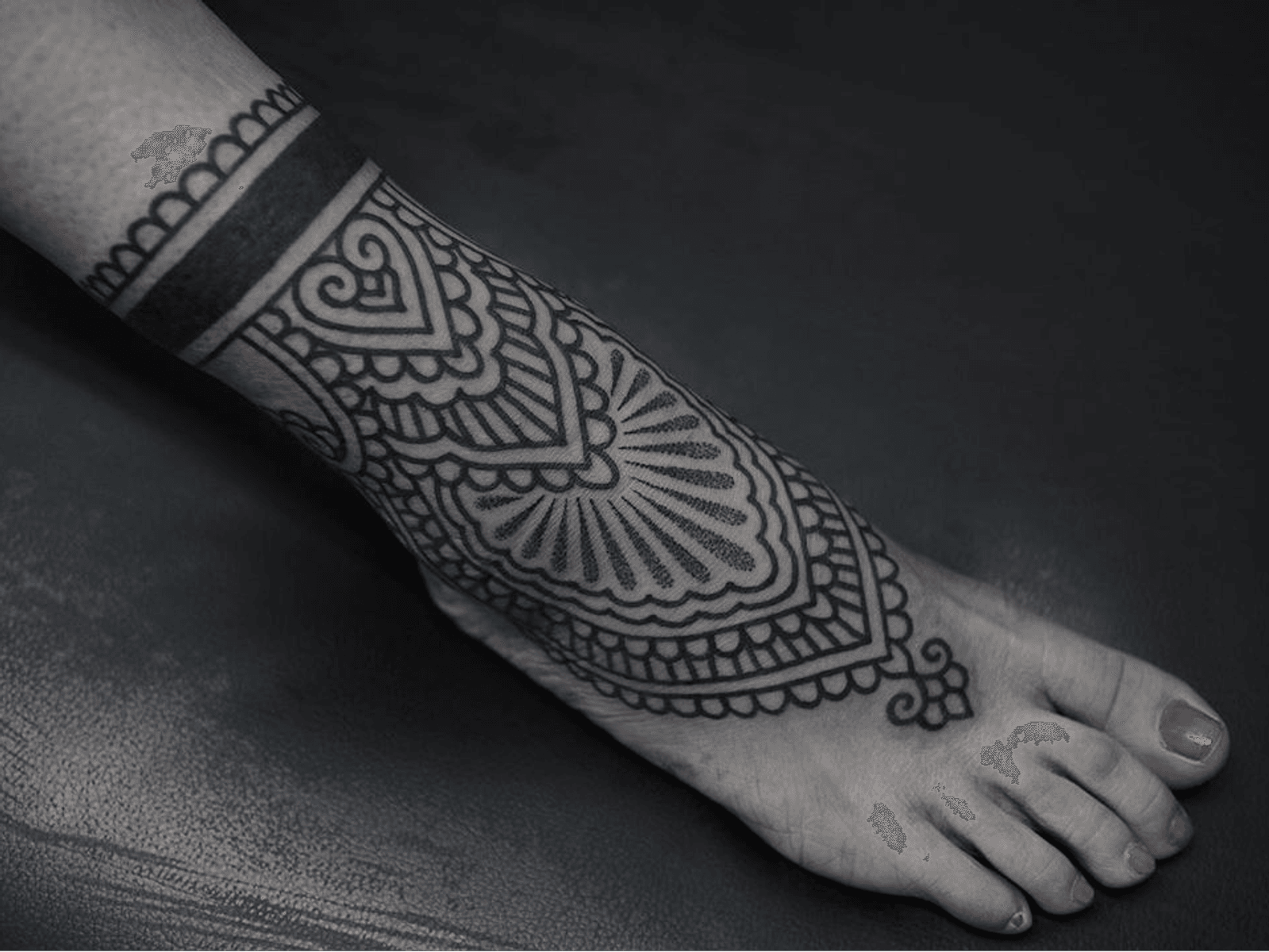 Dotwork Foot Tattoos