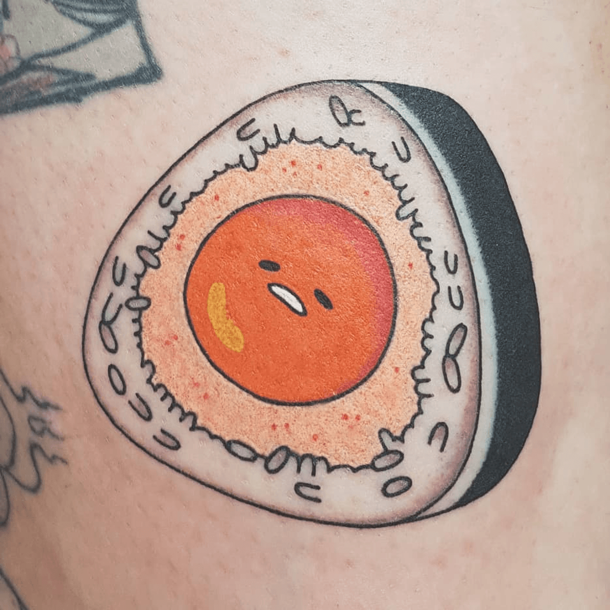 Tattoo uploaded by Justine Morrow • My Gudetama onigiri tattoo by Rion ...