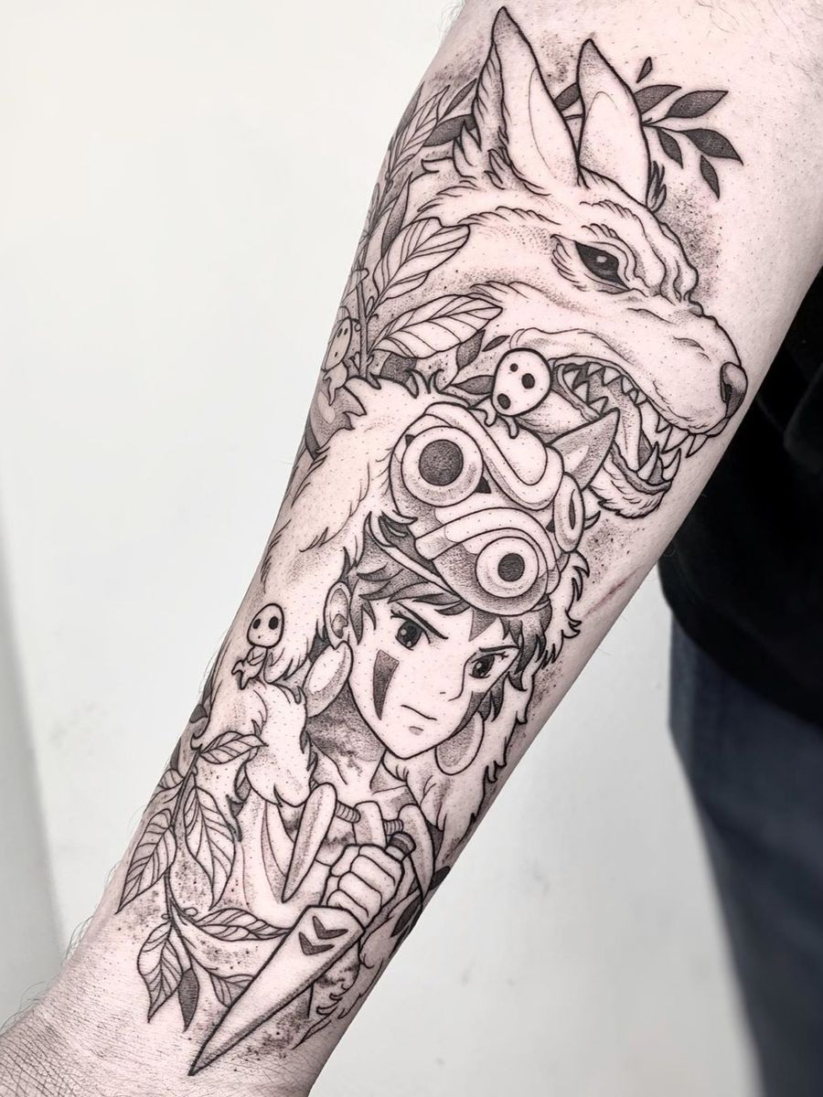 Tattoo uploaded by Justine Morrow • Princess Mononoke tattoo by Maret ...