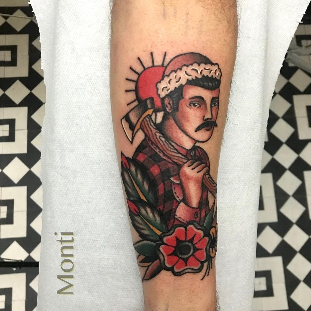 Tattoo uploaded by Jennifer R Donnelly • Lumberjack tattoo by Monti ...