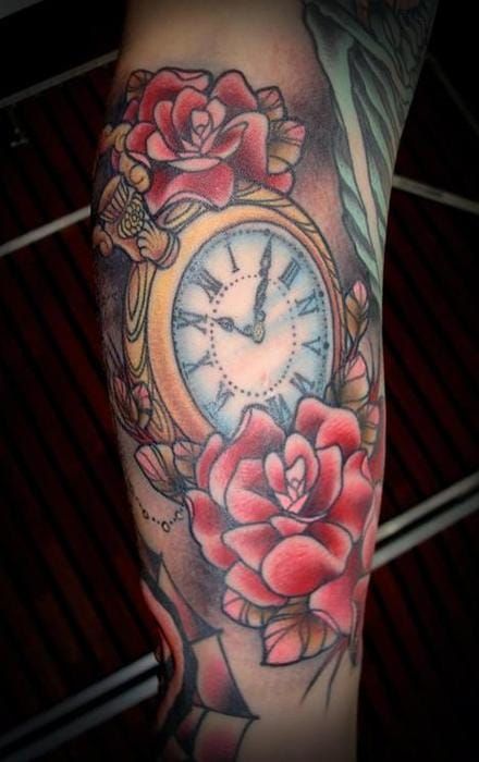 Traditional Clock Tattoo