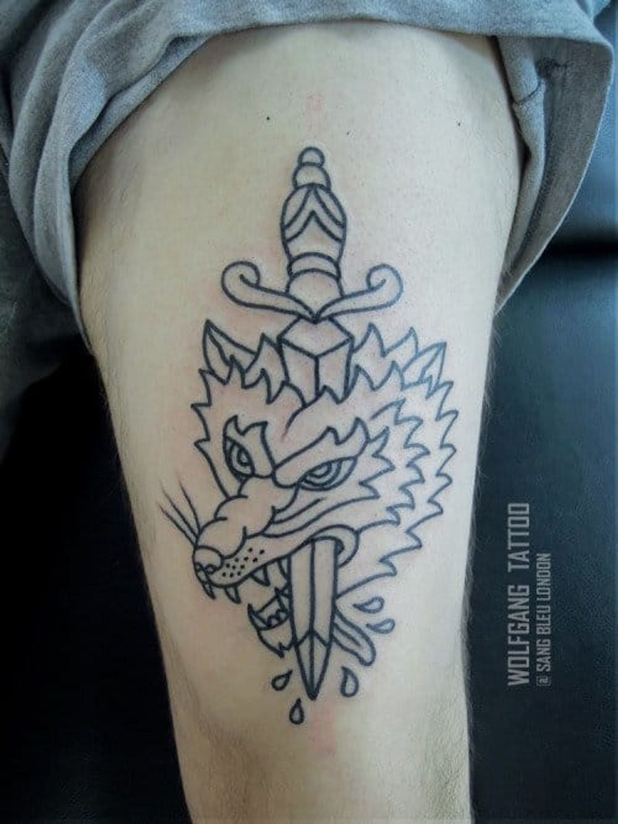 Tattoo uploaded by Xavier • Wolf tattoo work in progress • Tattoodo