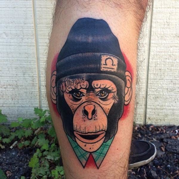 Chimp Portrait Tattoos
