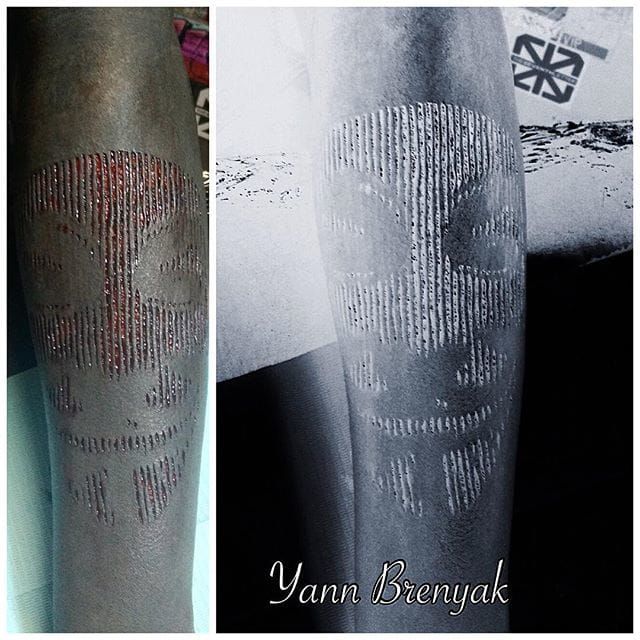 Scarification Over Blackwork