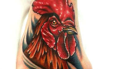 Rooster Head Tattoo
