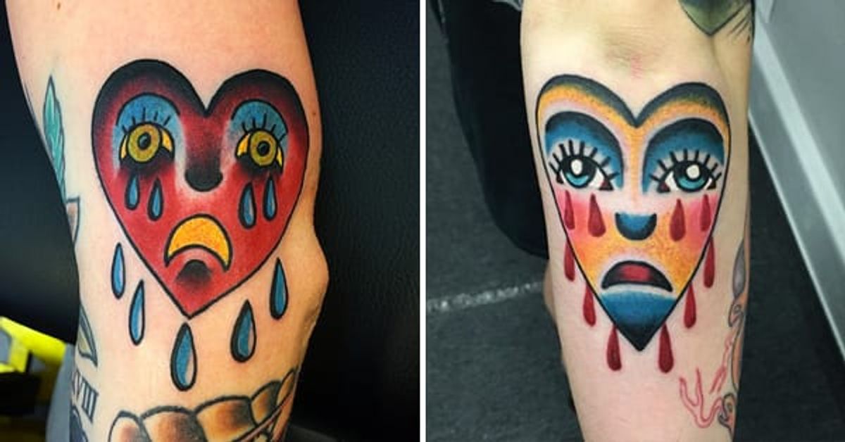 10 Timeless Crying Heart Tattoos • Tattoodo