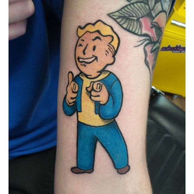 Fallout Vault Boy Tattoo