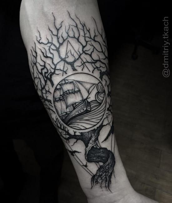 Gothic Tree Tattoo