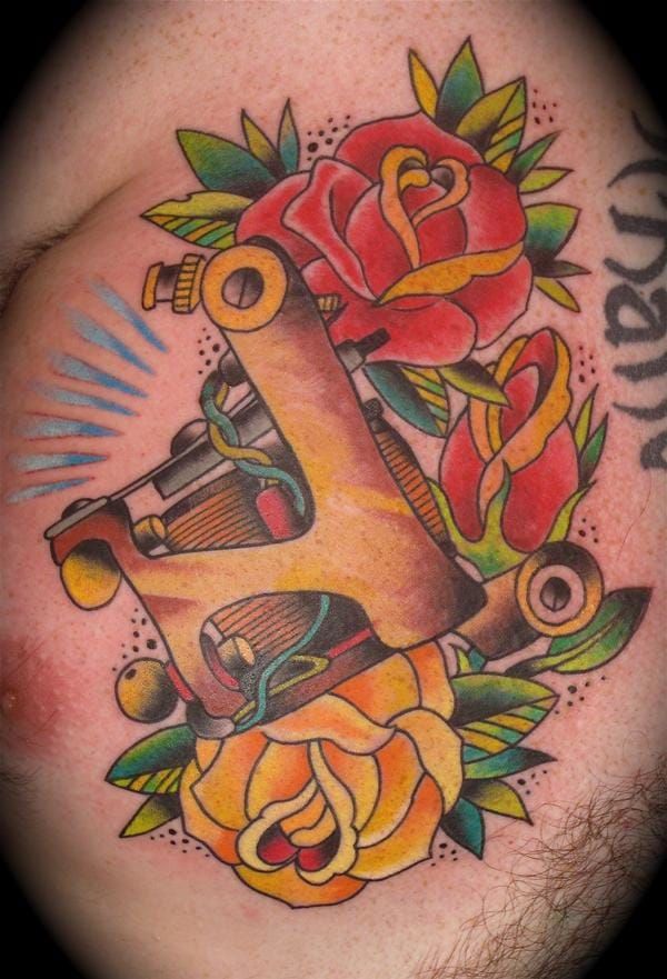 Tattoo Machine Tattoo Flash