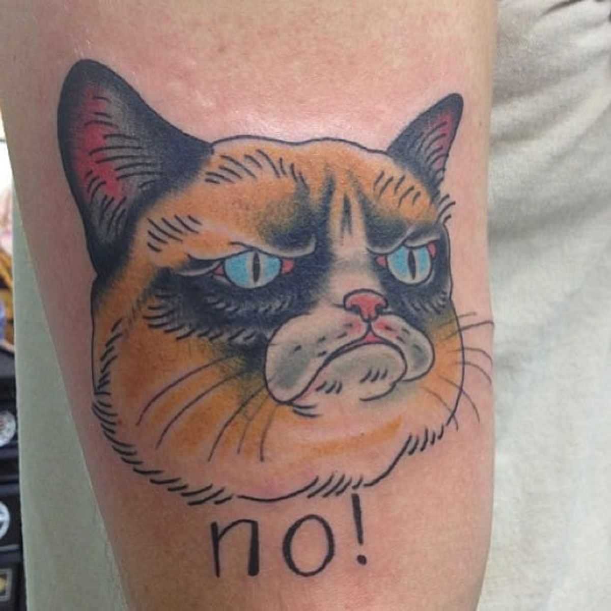 Tattoo uploaded by Robert Davies • Grumpy Cat Tattoo by Johan Bramwell ...
