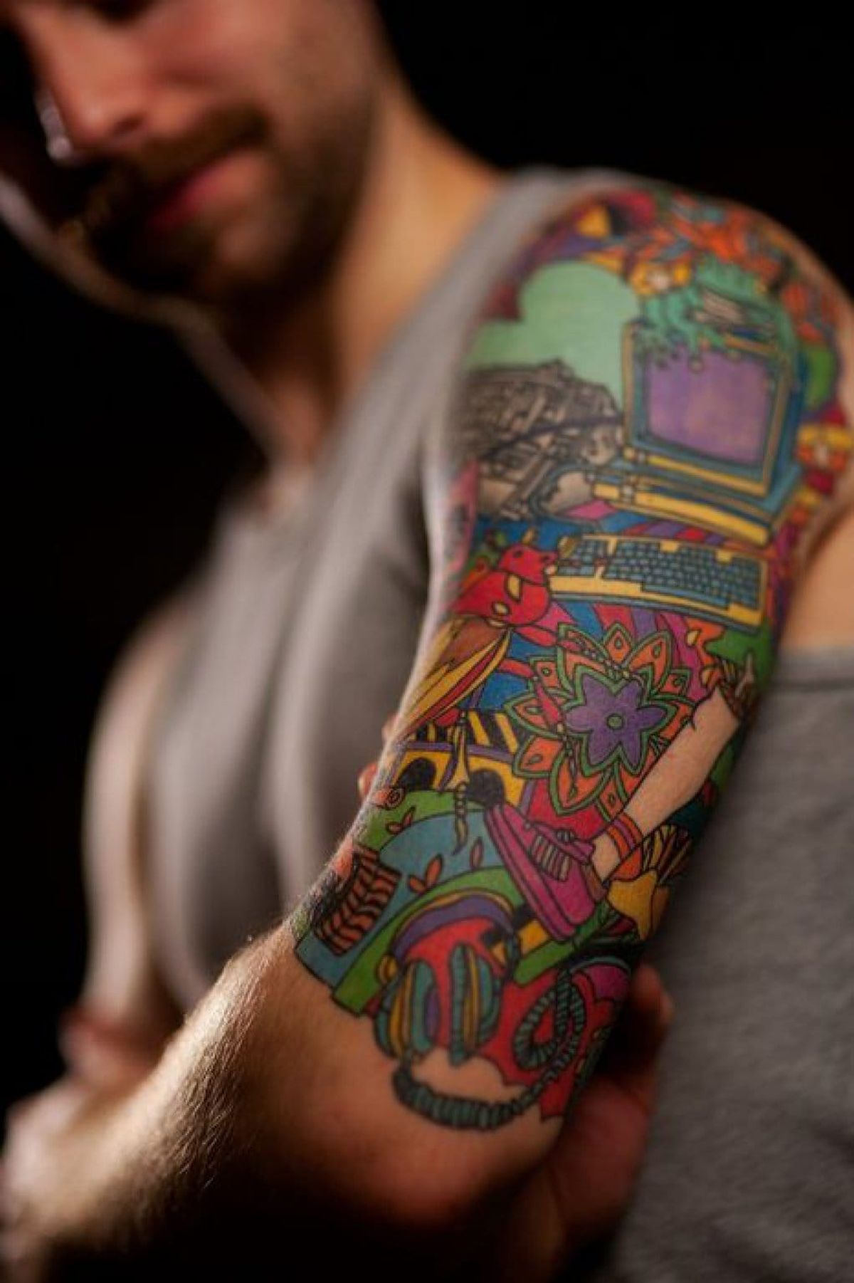 Computer Tattoo Sleeve