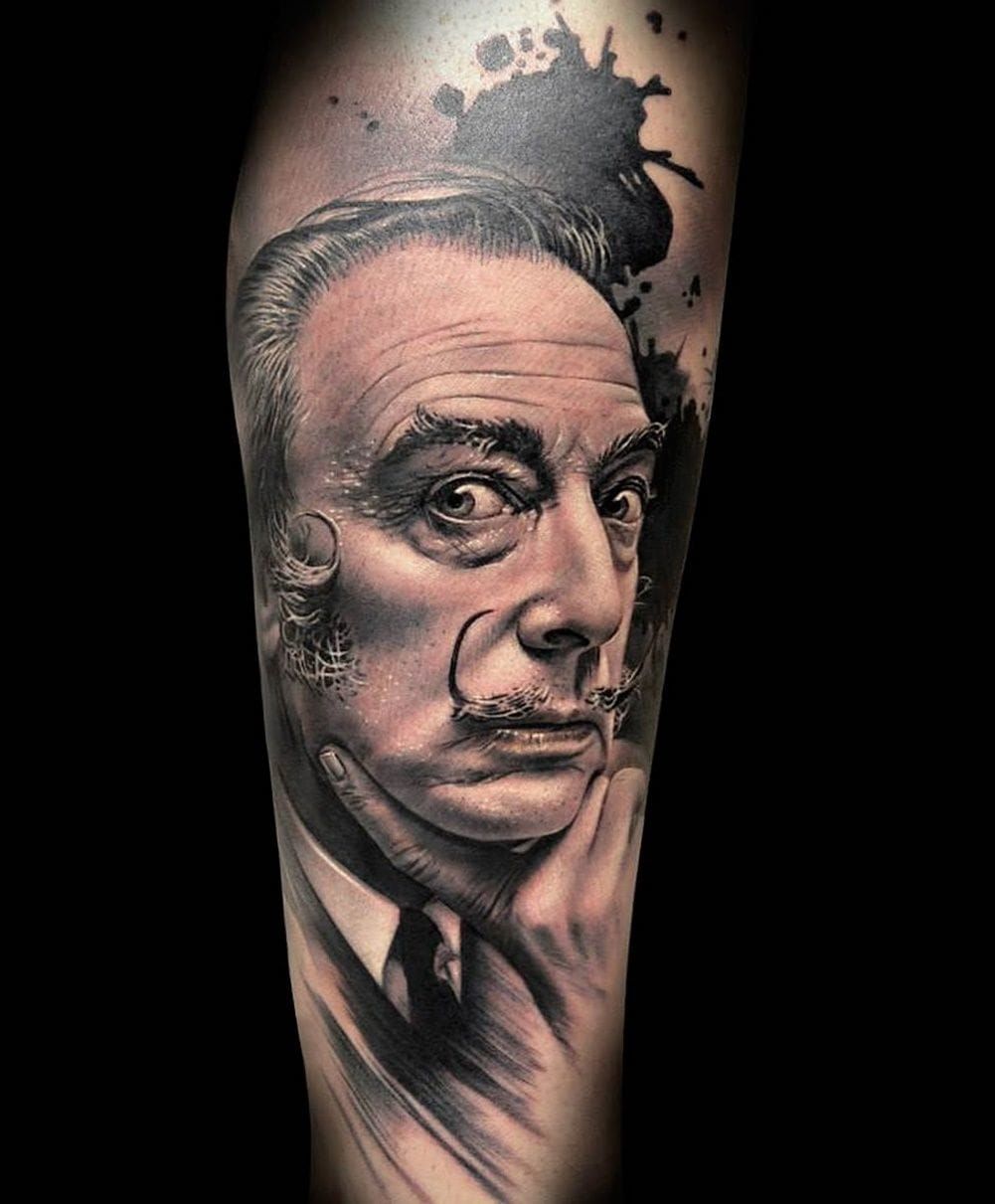 Monocle Mustache Tattoos