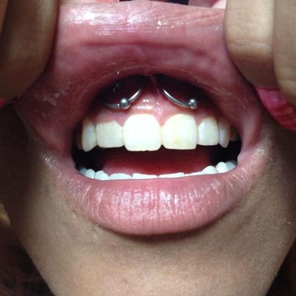 Tattoo uploaded by minerva • Vampire or Upper Frenulum Piercing # ...