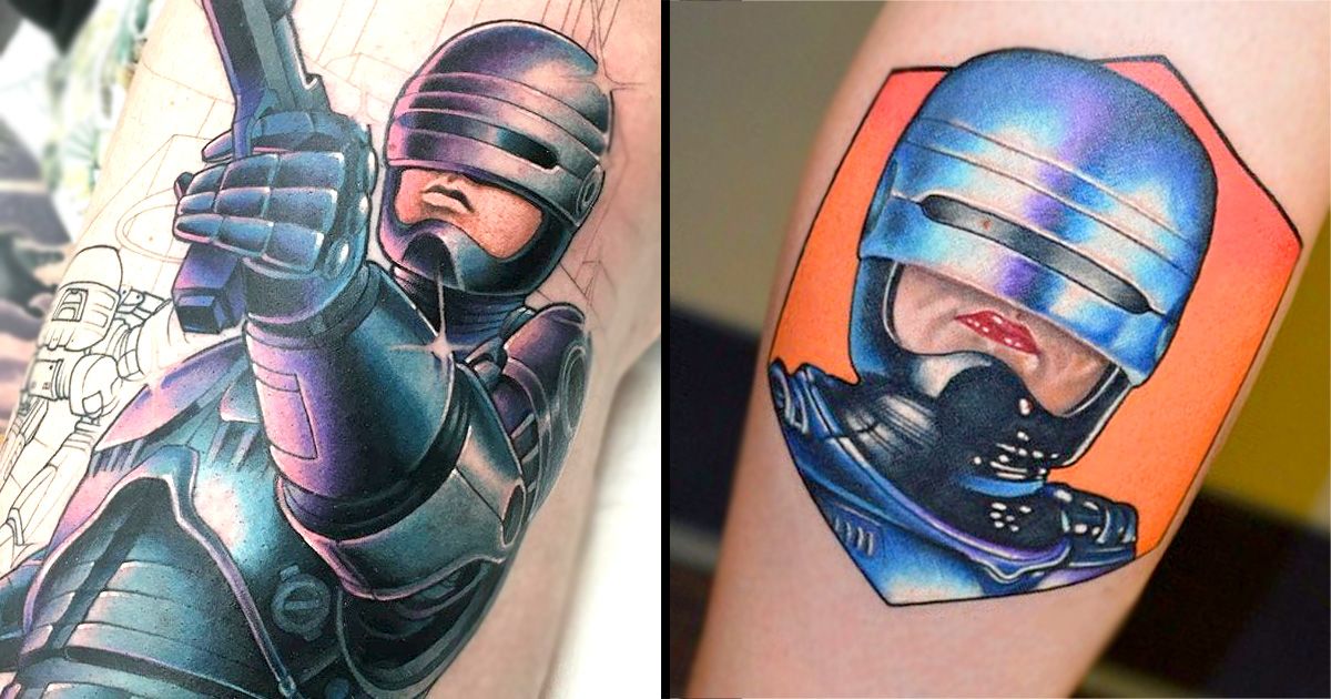 Robocop Leg Tattoos