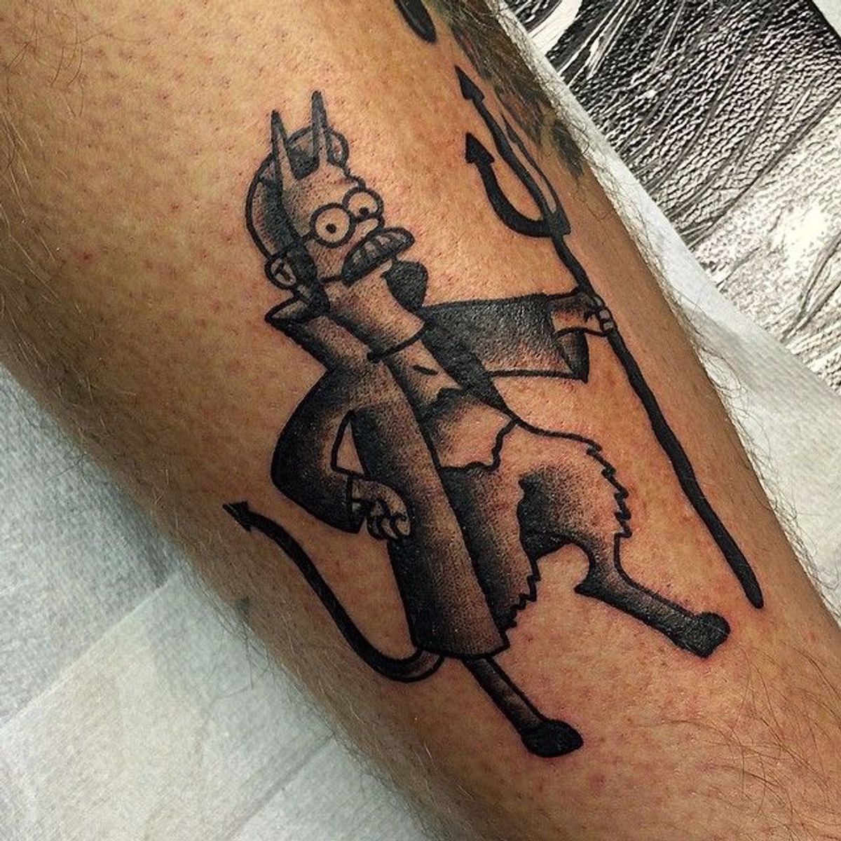 Tattoo uploaded by Robert Davies • Devil Ned Flanders Tattoo by Chris ...