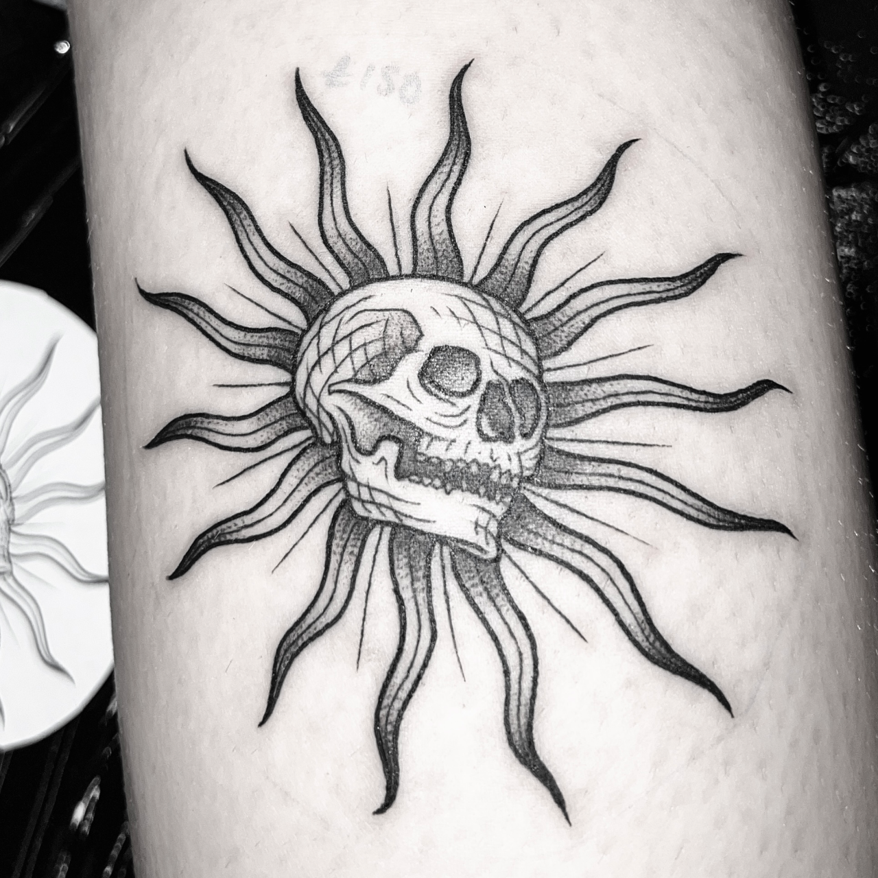 Sun and Skull Illustration • Tattoodo