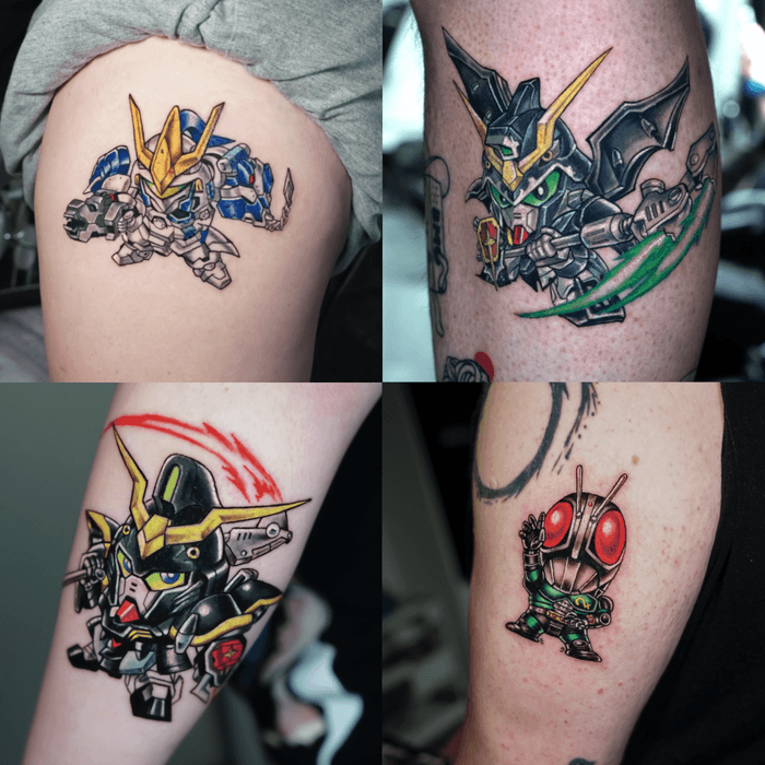 Gundam & Kamen Rider Tattoos • Tattoodo