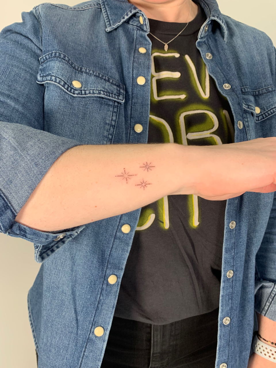 Delicate Star Fine Line Tattoo by Chloe Hartland • Tattoodo