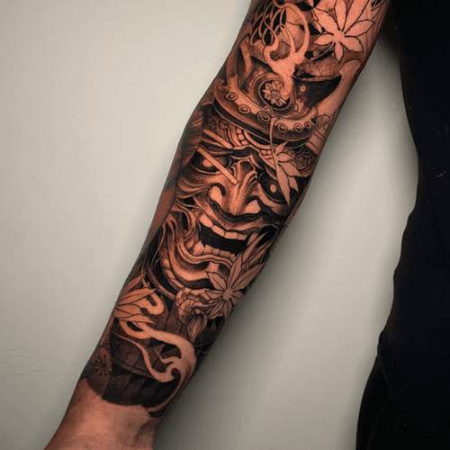 Japanese Hannya Mask Arm Tattoo • Tattoodo