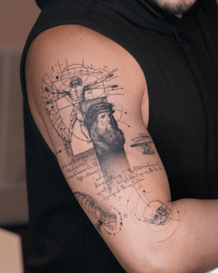 Da Vinci Composition Tattoo • Tattoodo