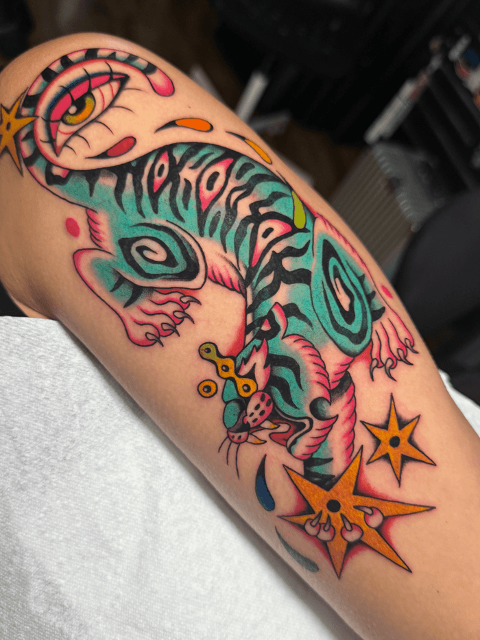 Abstract Tiger with Eye • Tattoodo