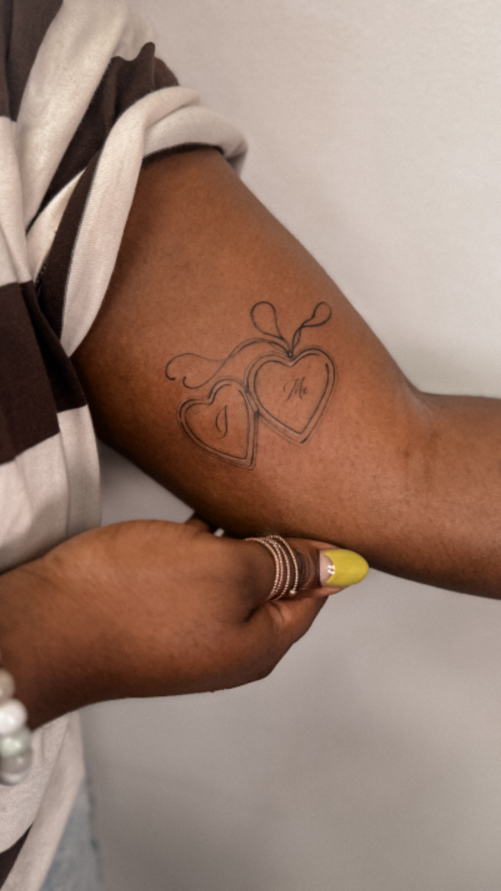 Fine Line Micro Realism Heart Locket Tattoo • Tattoodo