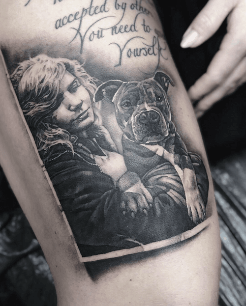 Woman with Dog • Tattoodo