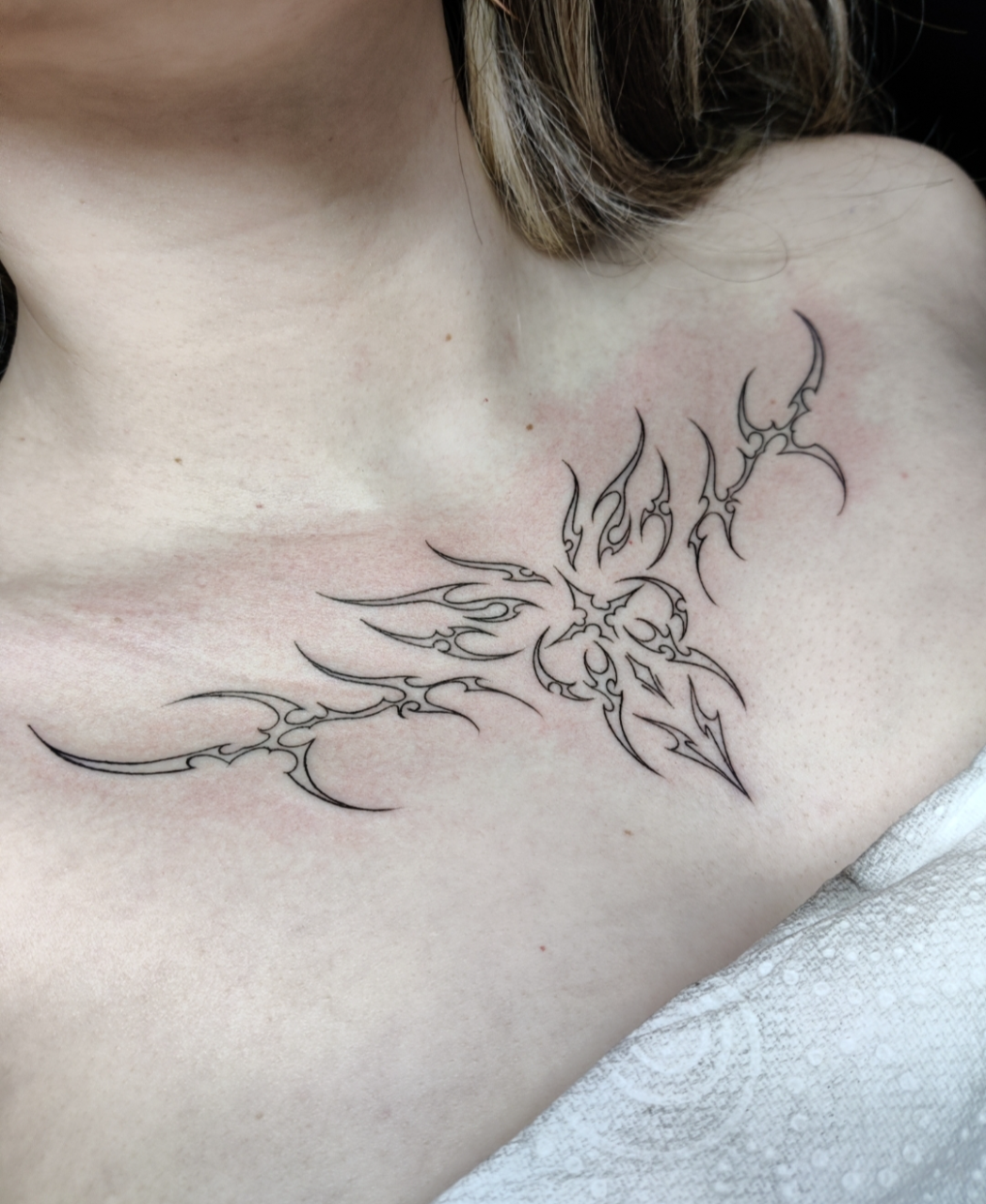 Abstract Chest Tattoo • Tattoodo
