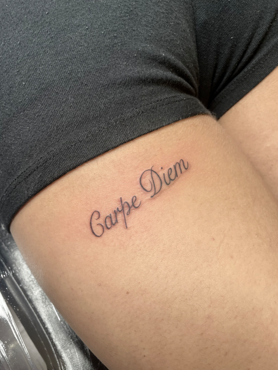 Minimalist Lettering Tattoo by Cappi • Tattoodo