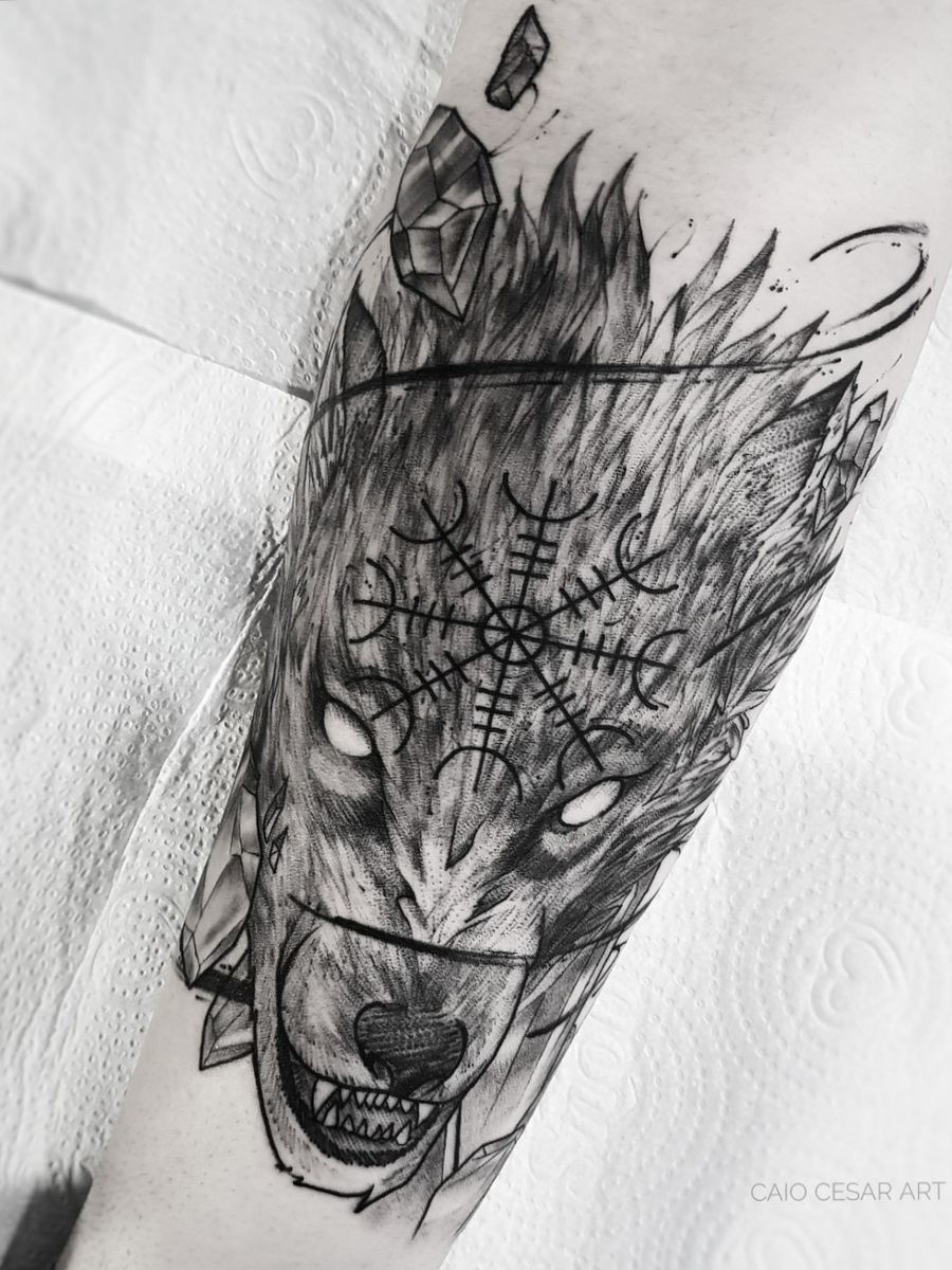 Tattoo uploaded by Caio Cesar Pereira • Helm of Awe • Tattoodo