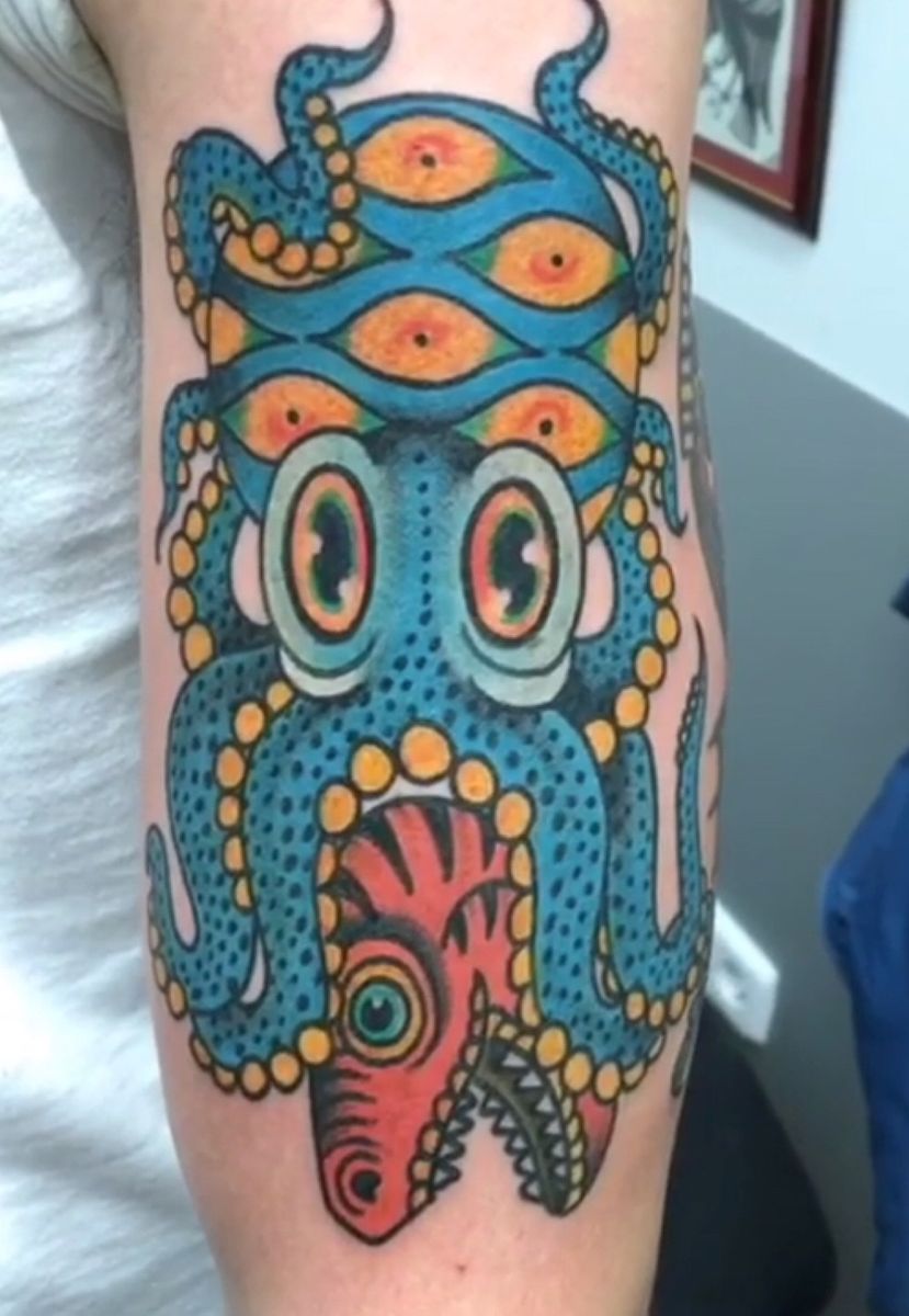 Tattoo uploaded by Pasta • #deno #denotattoo #octopus #colour # ...