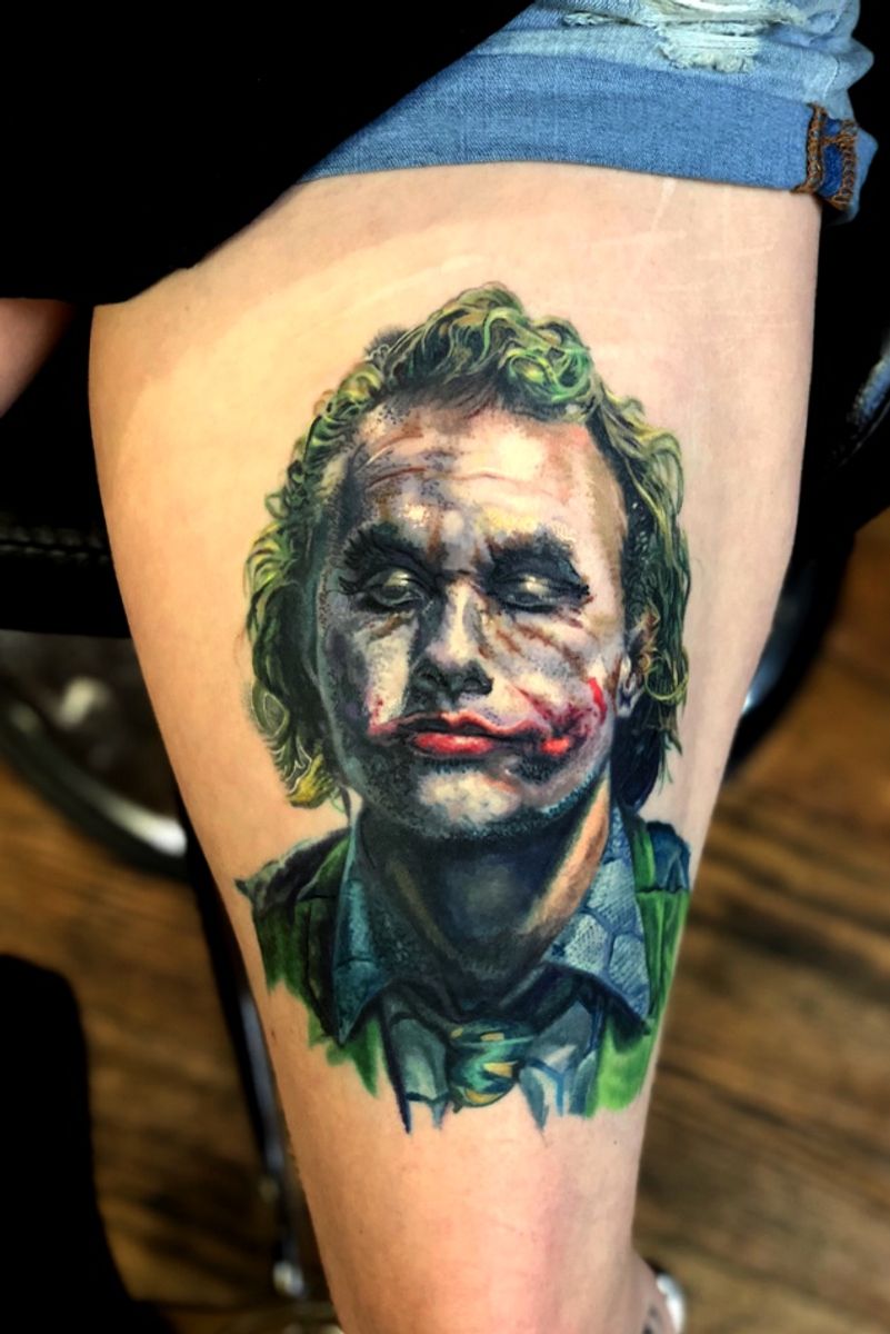 Tattoo uploaded by CARLOS U REYES • Heath Ledgers joker on Julliette’s ...
