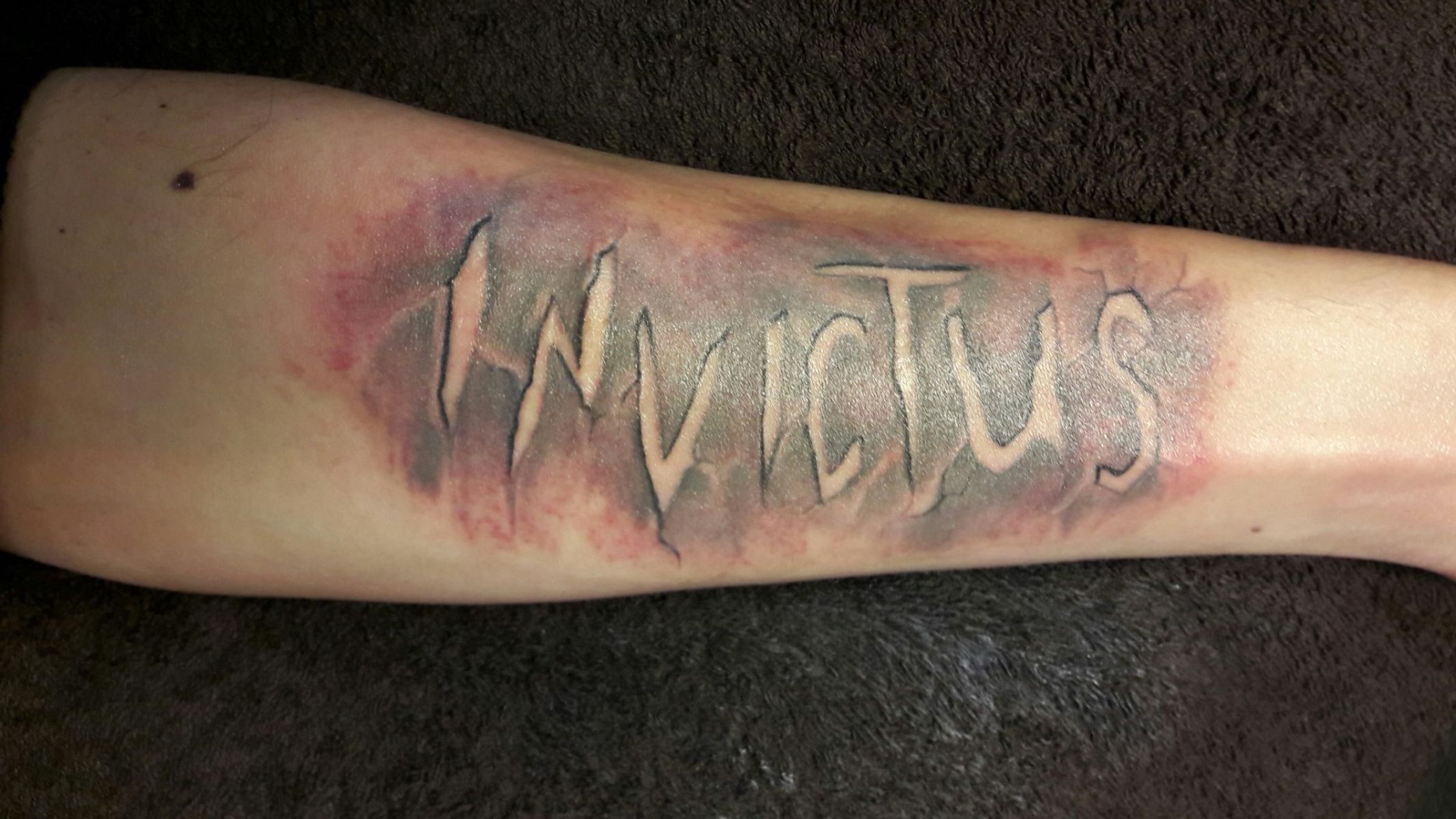 Tattoo uploaded by Dennis Hchnbrg • #invictus #undefeated #coverup ...