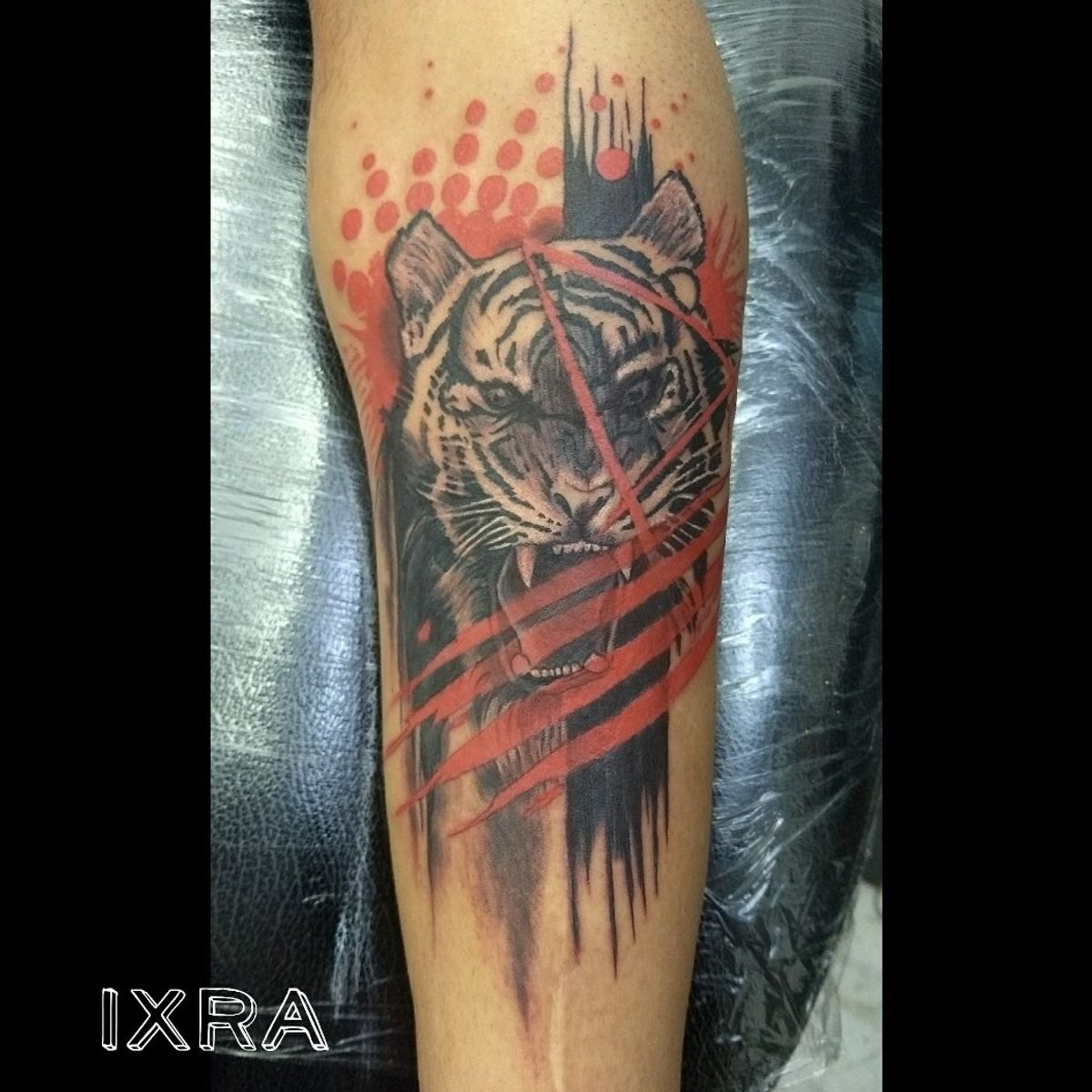 Tattoo uploaded by estudio IX tattoo • Abstract tiger tattoo • Tattoodo