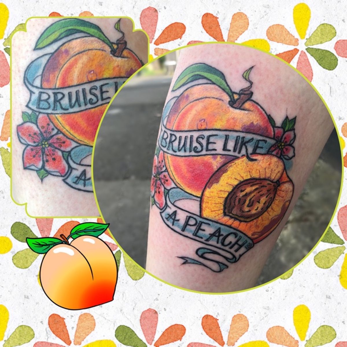 Tattoo uploaded by Becs Williams • Colourful neo-traditional leg tattoo ...