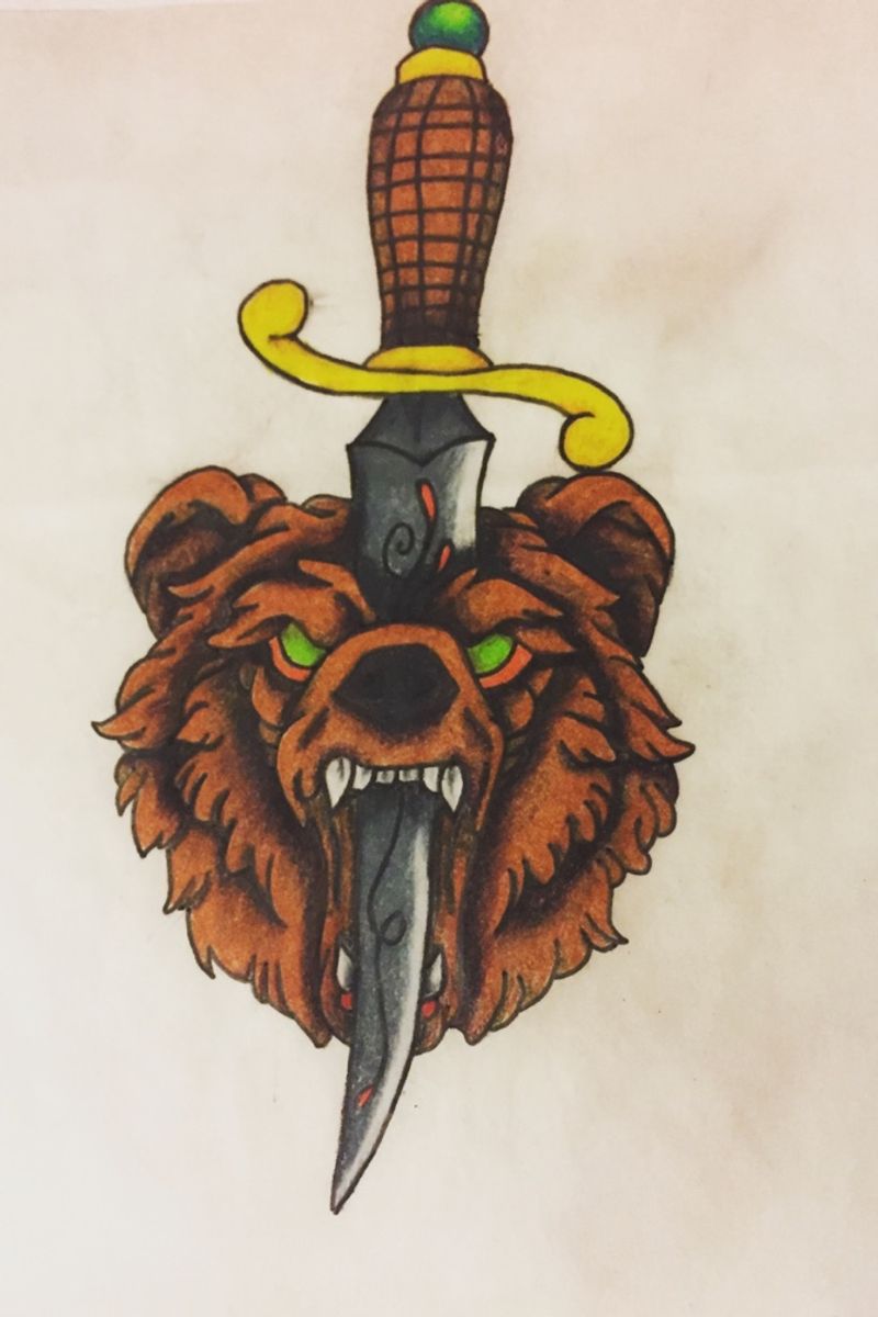 Tattoo uploaded by Michael Foor • Neo traditional bear head • Tattoodo