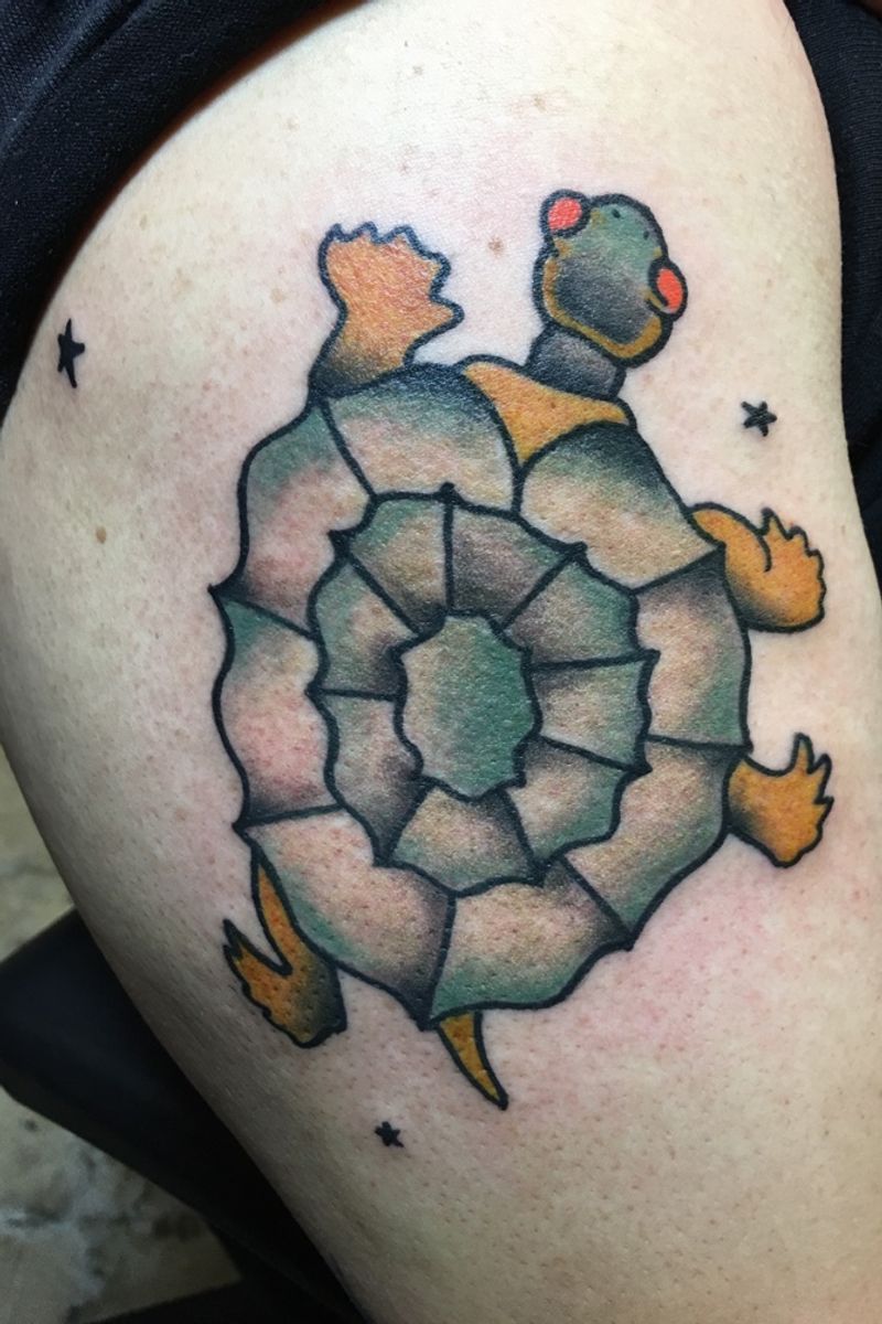 Tattoo uploaded by Manuel Alatorre • Sailor jerry traditional turtle ...
