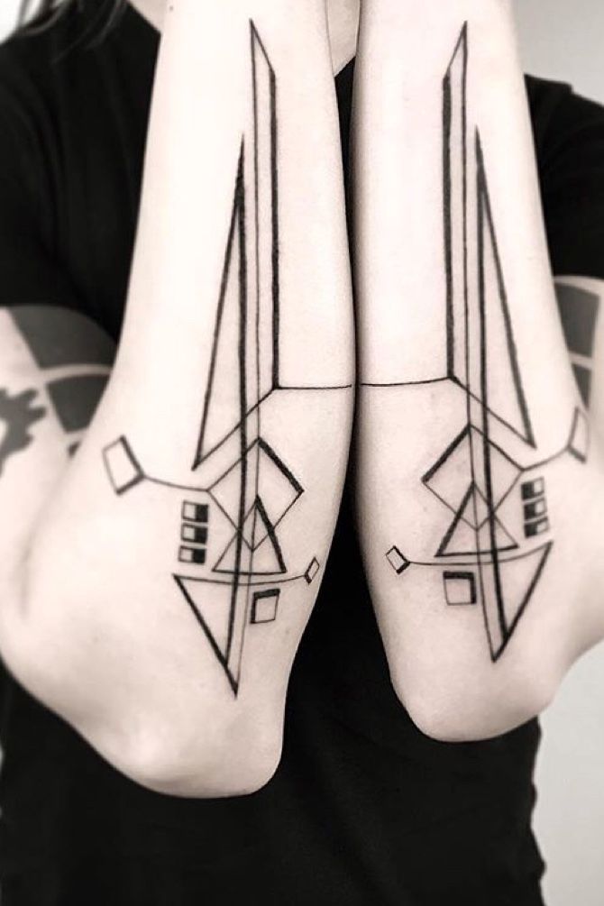 Alien Symbols Tattoo