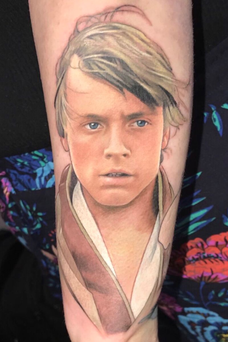 Tattoo uploaded by David Corden • Mark Hamill as Luke Skywalker • Tattoodo