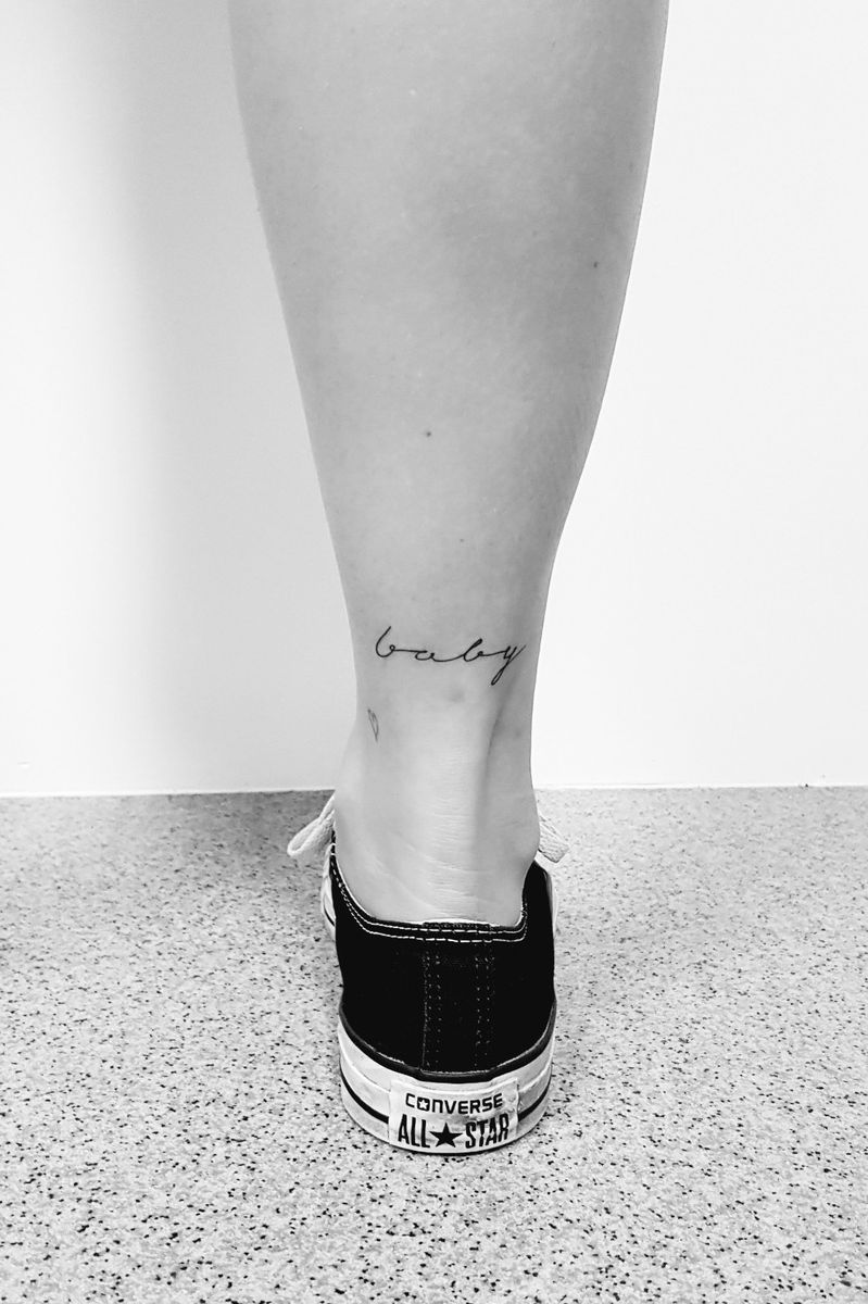 Tattoo uploaded by Styrmir.ink • Baby small tattoo minimalism script ...