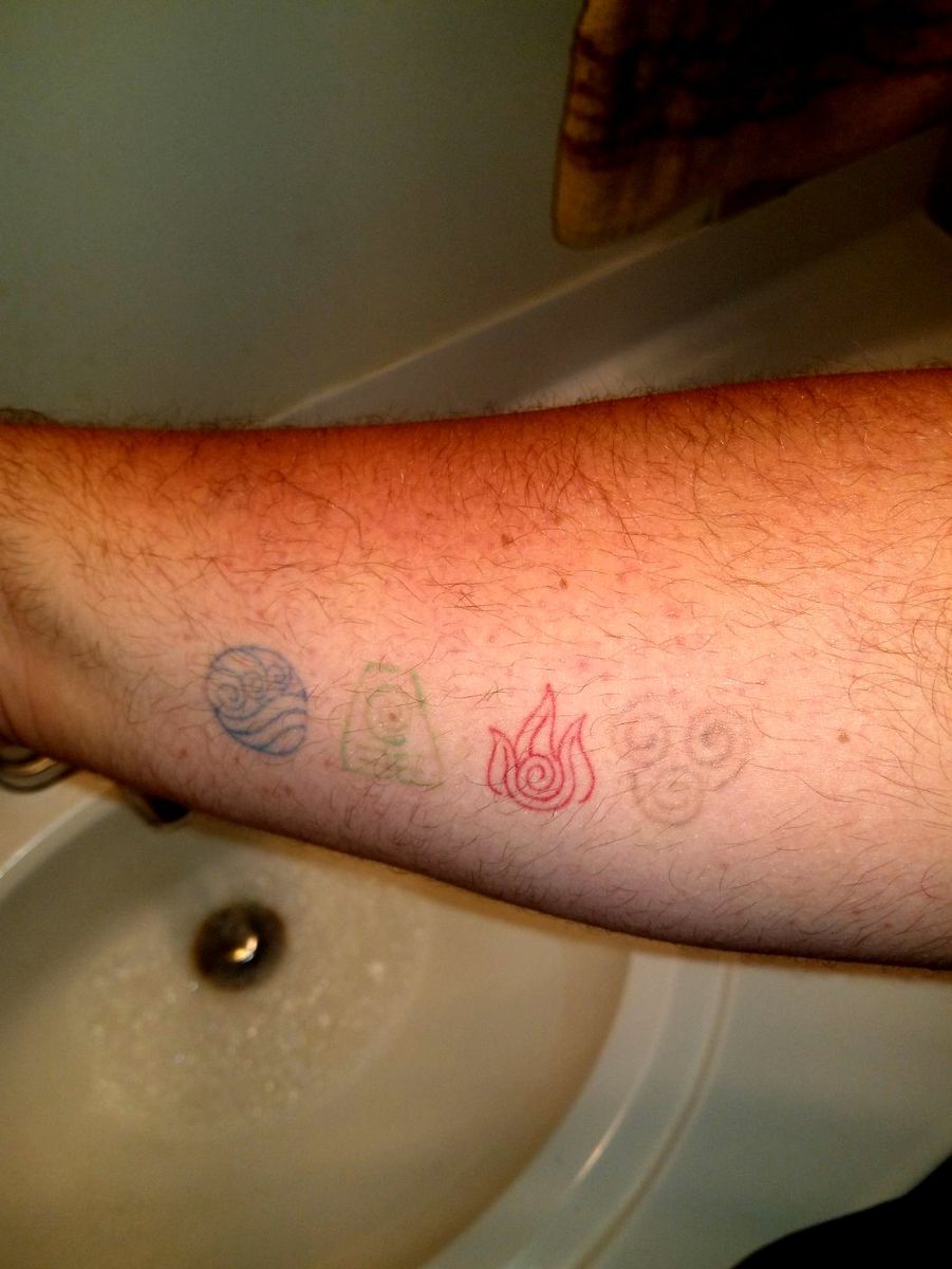 Tattoo uploaded by Joshua Hix • Four elements from The Last Air Bender ...