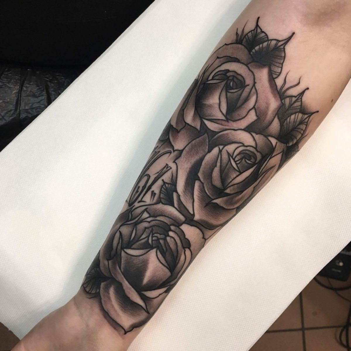 Tattoo uploaded by Nathalie • Roses by Matthis Thomas Graul #blackwork ...