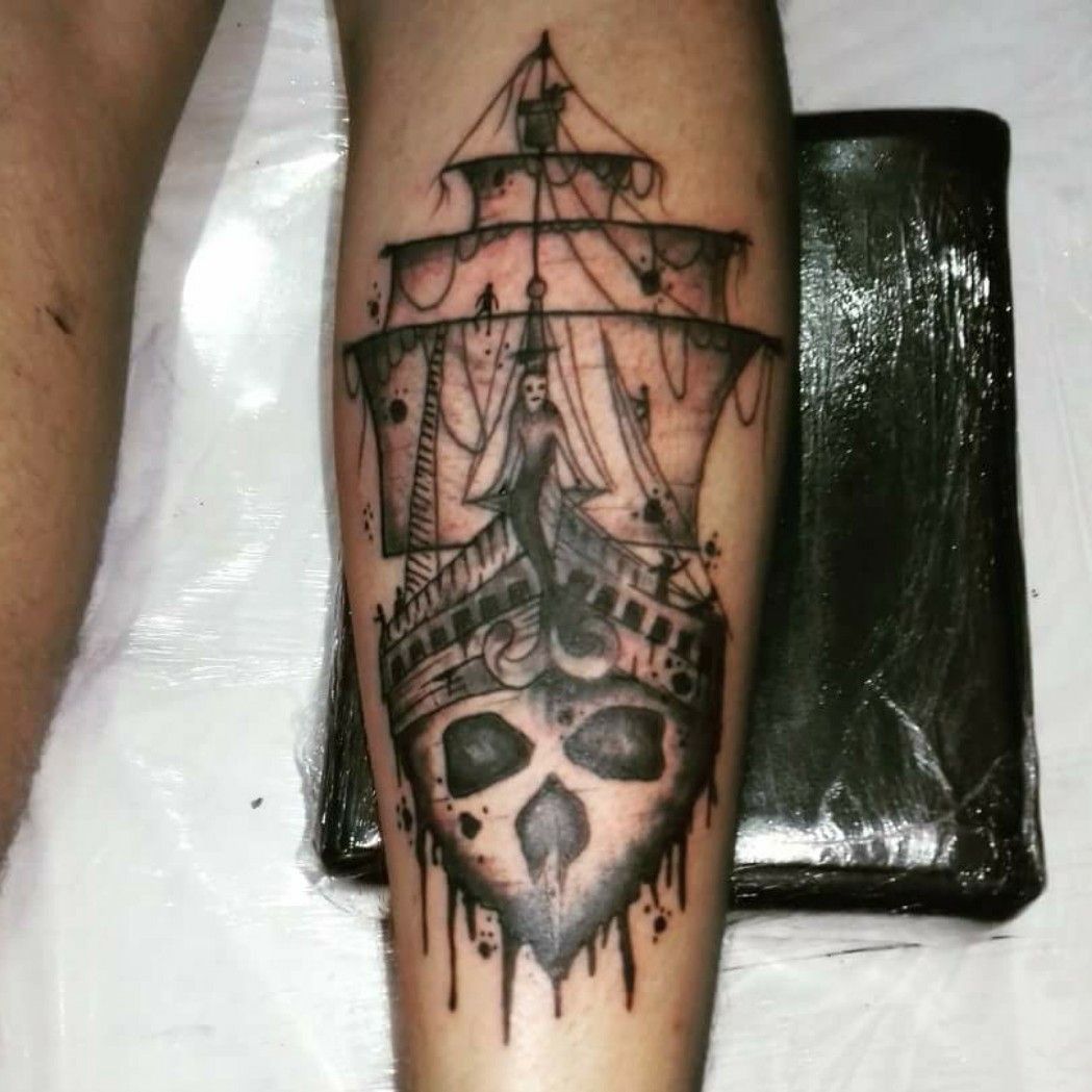 Navio Tattoos Tatuagem Ombro Braço Navio Polvo Por Proton Tattoo