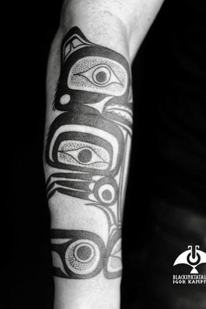 Tattoo uploaded by Blackinktatau • First nations formline Haida wolf by ...