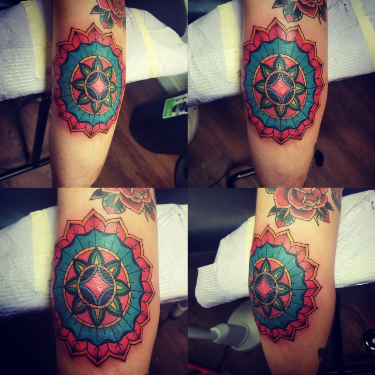 Tattoo uploaded by Brad Mitchell • Geometric elbow tattoo #traditional ...