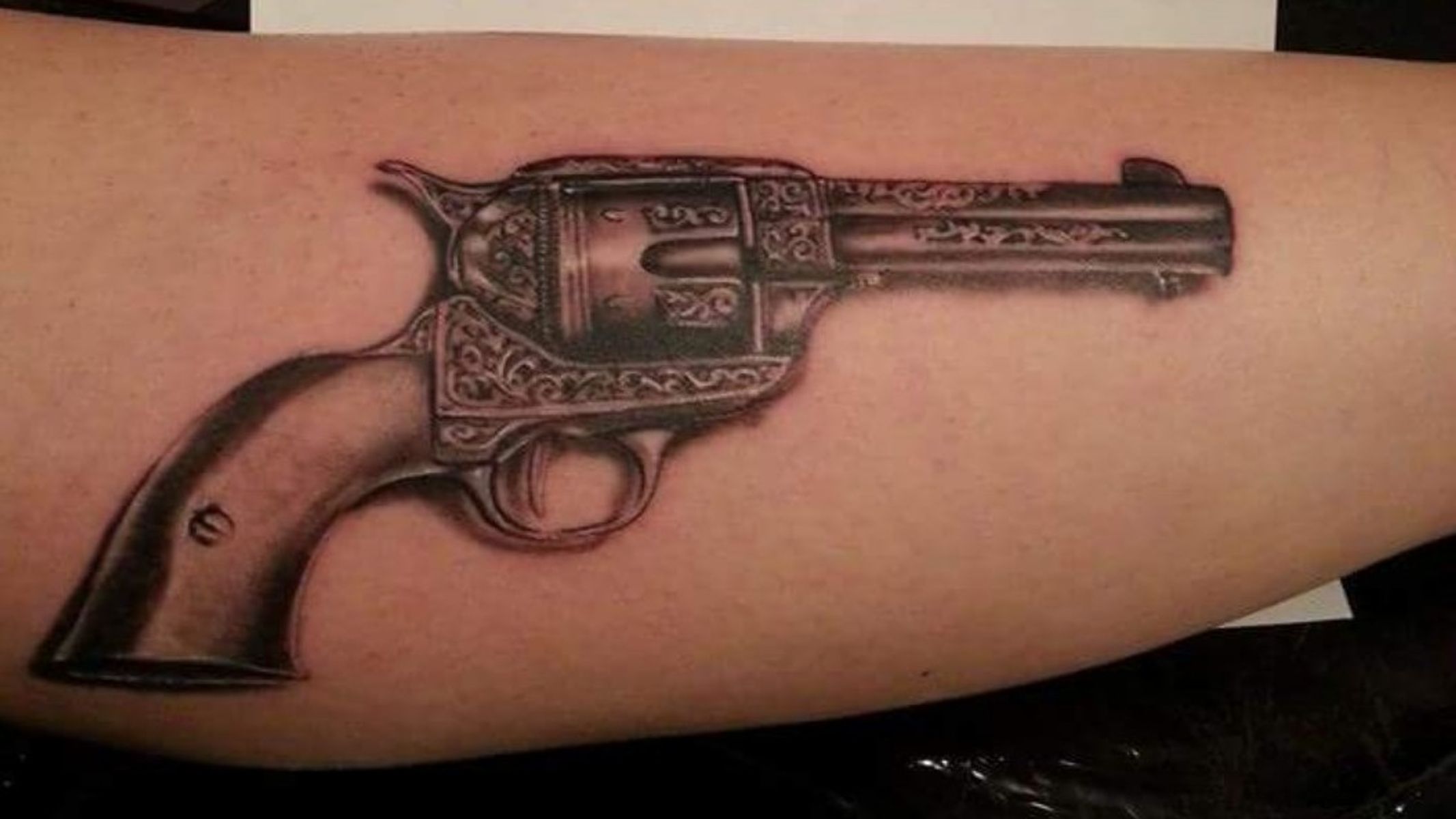 Tattoo uploaded by Paul Collier • Six shooter #guntattoo # ...