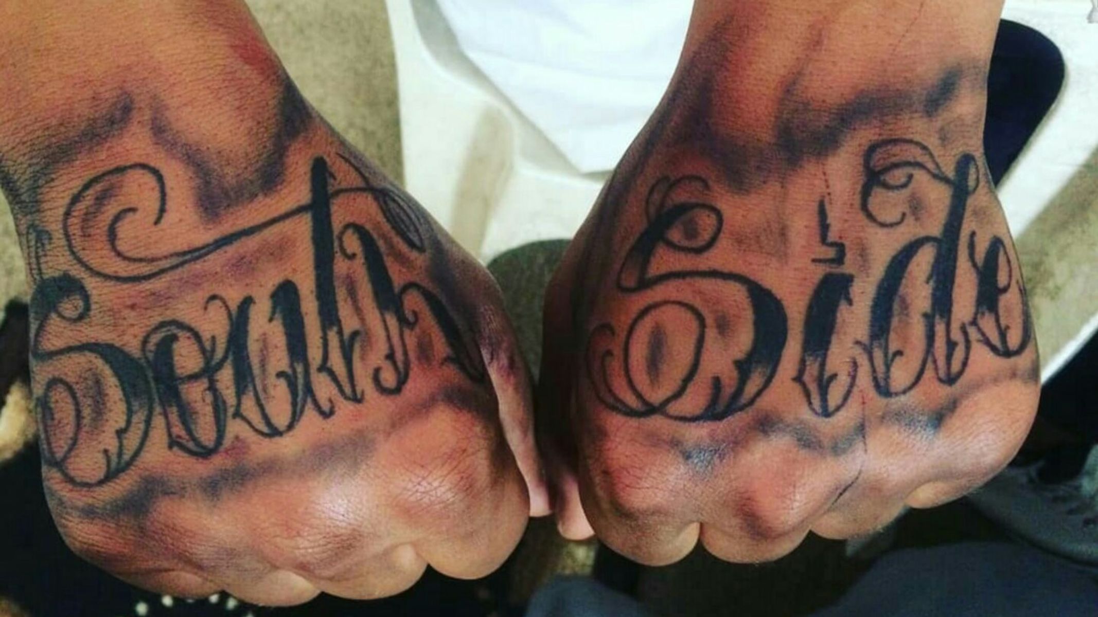 Tattoo uploaded by Tattooz By Smiley • Southside on hands • Tattoodo