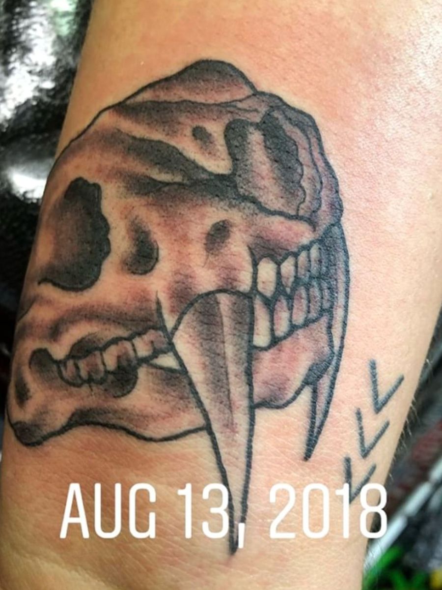 Tattoo uploaded by blackarachnia • Sabertooth Cat Skull • Tattoodo