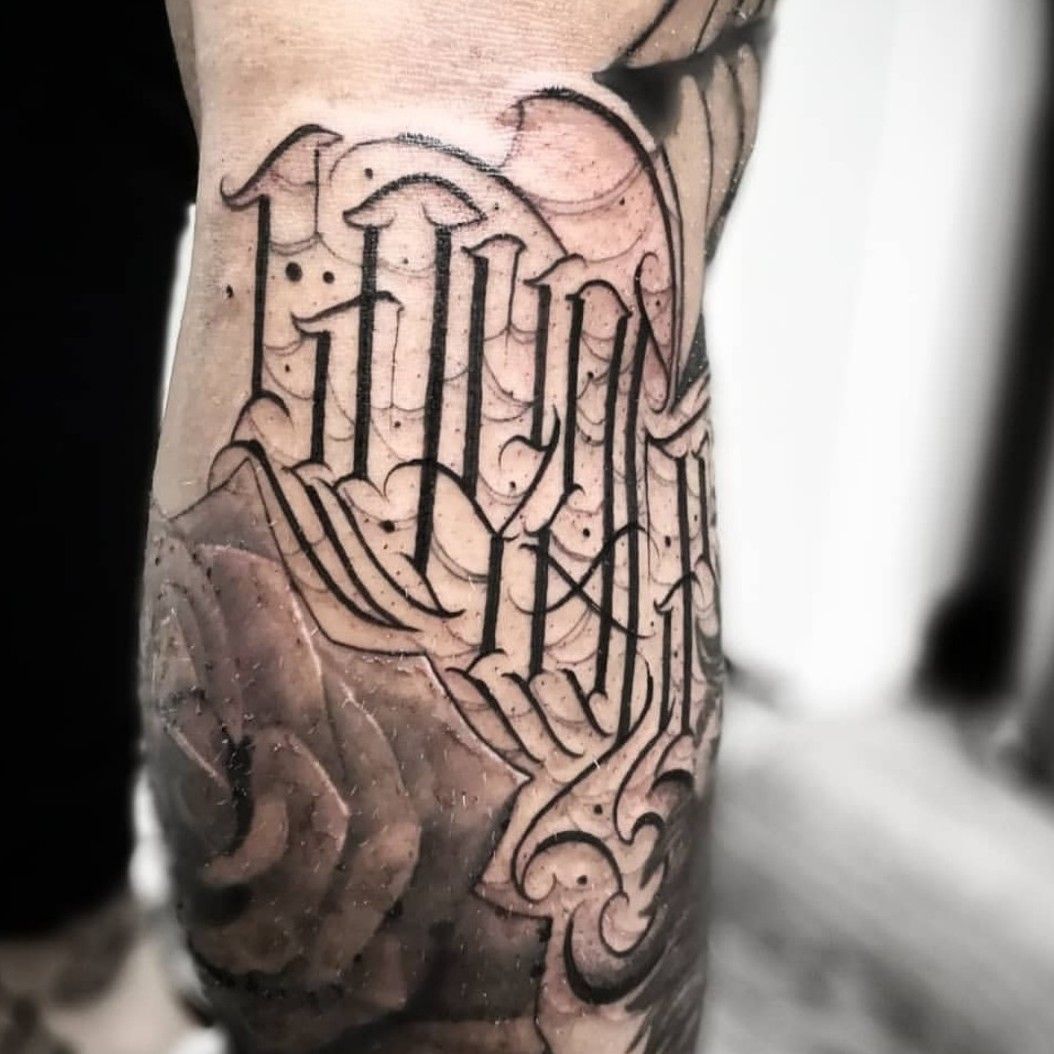 Gothic Script Tattoo • Tattoodo