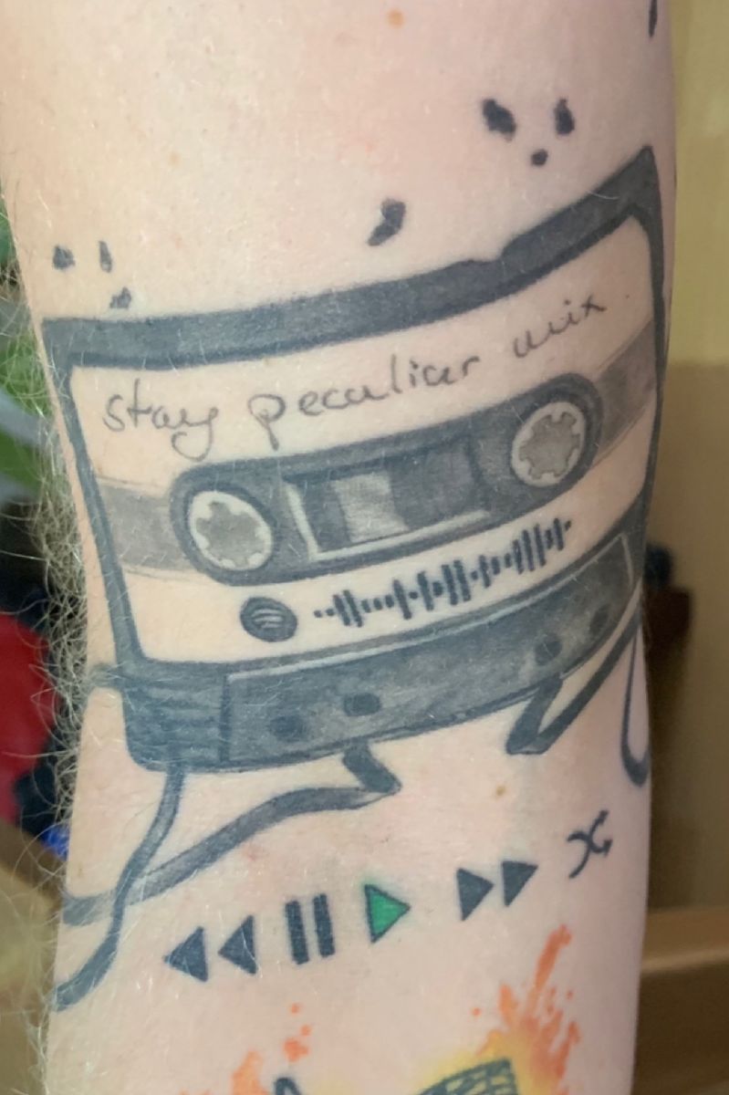 Tattoo uploaded by Mario • Old cassette with a brand new (scanable ...